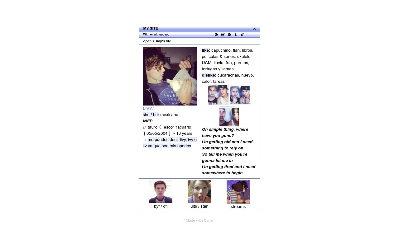 l(ou)ivy carrd